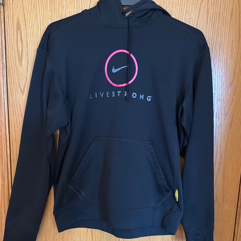 Nike Livestrong Black Hoodie Pink/Breast Cancer Aware… - Gem